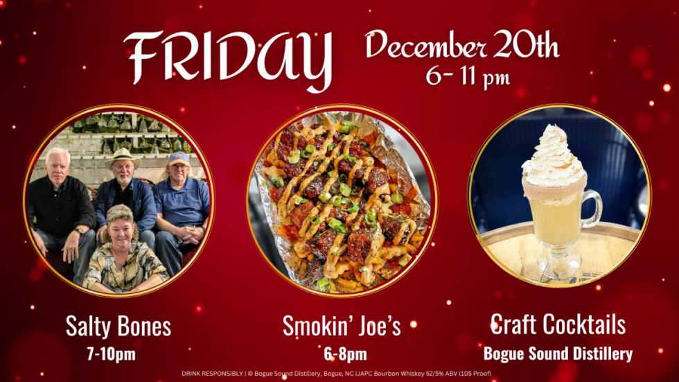 Salty Bones Live plus Smokin' Joe's BBQ - Bogue Sound Distillery